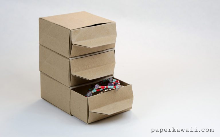 Useful Origami Drawer Box Tutorial - Paper Kawaii